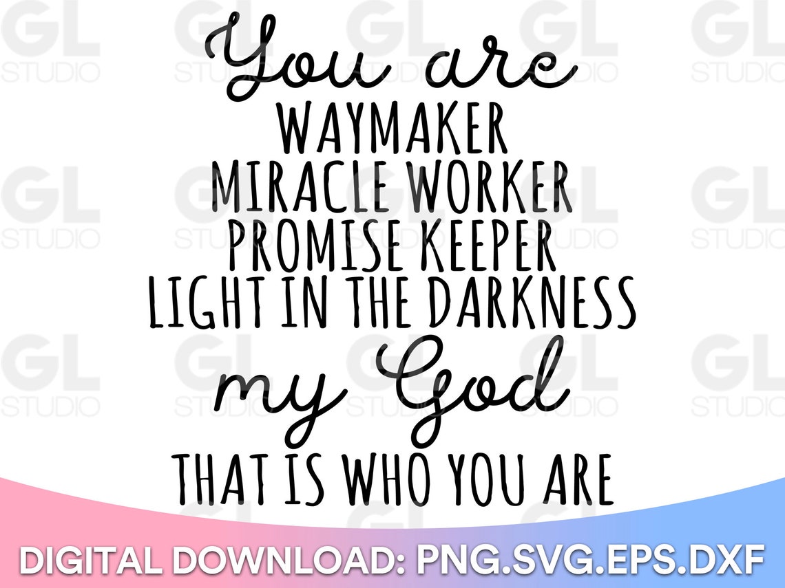 Christian Svg Waymaker Svg Faith Svg Christian Quote Svg - Etsy