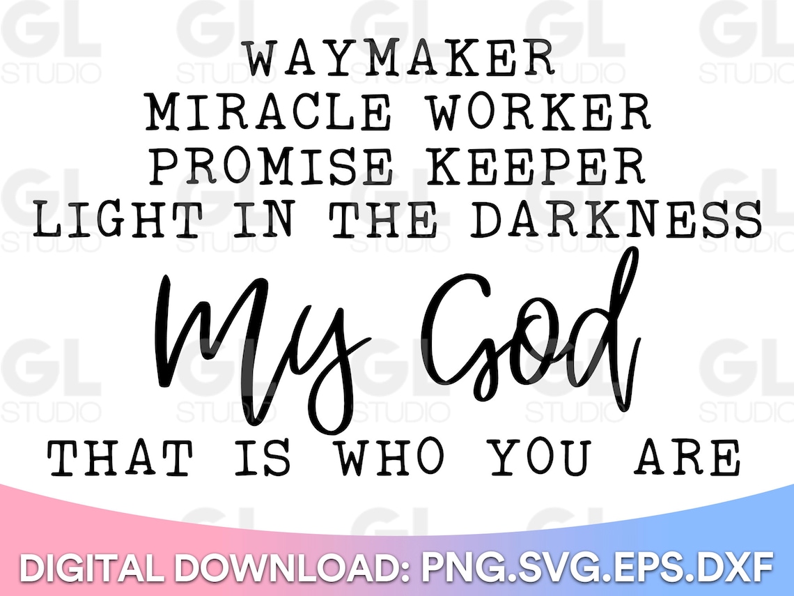 Waymaker Svg Miracle Worker Svg Christian Svg Easter Svg - Etsy