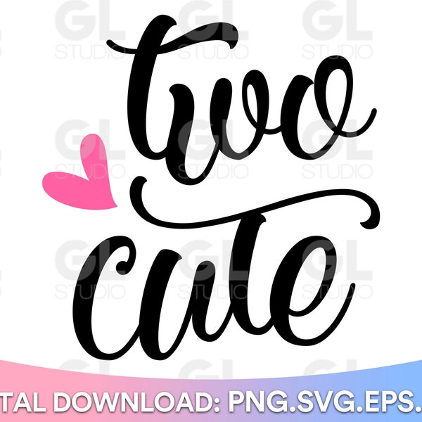 Two Cute Svg - Etsy