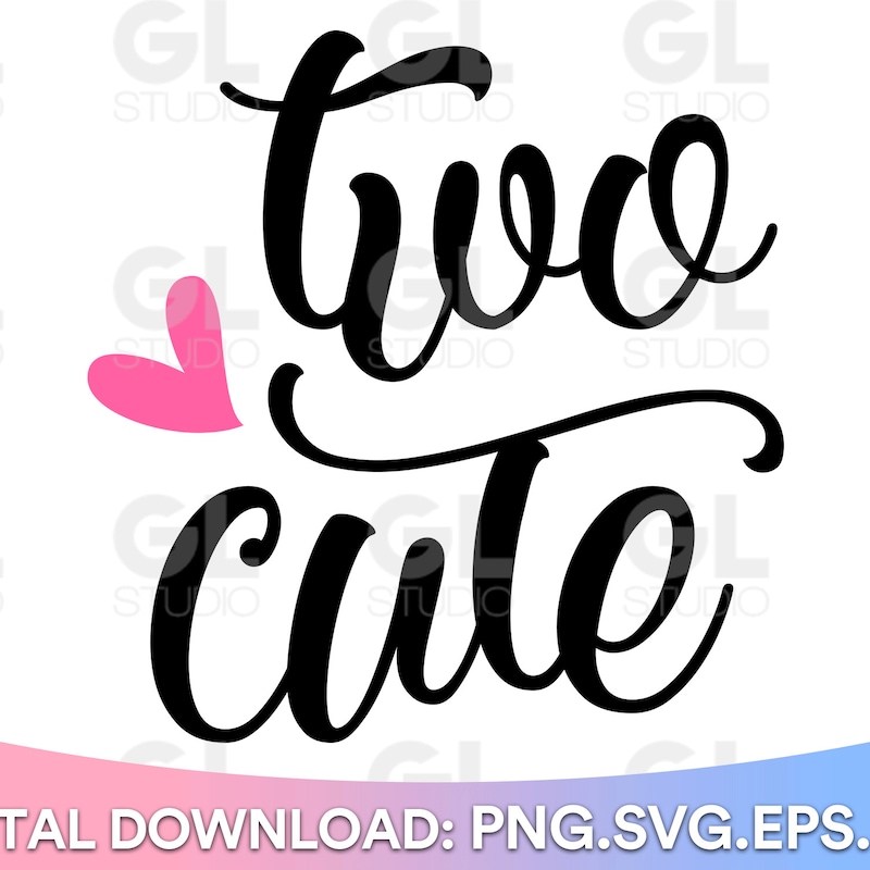 Two Cute Svg - Etsy