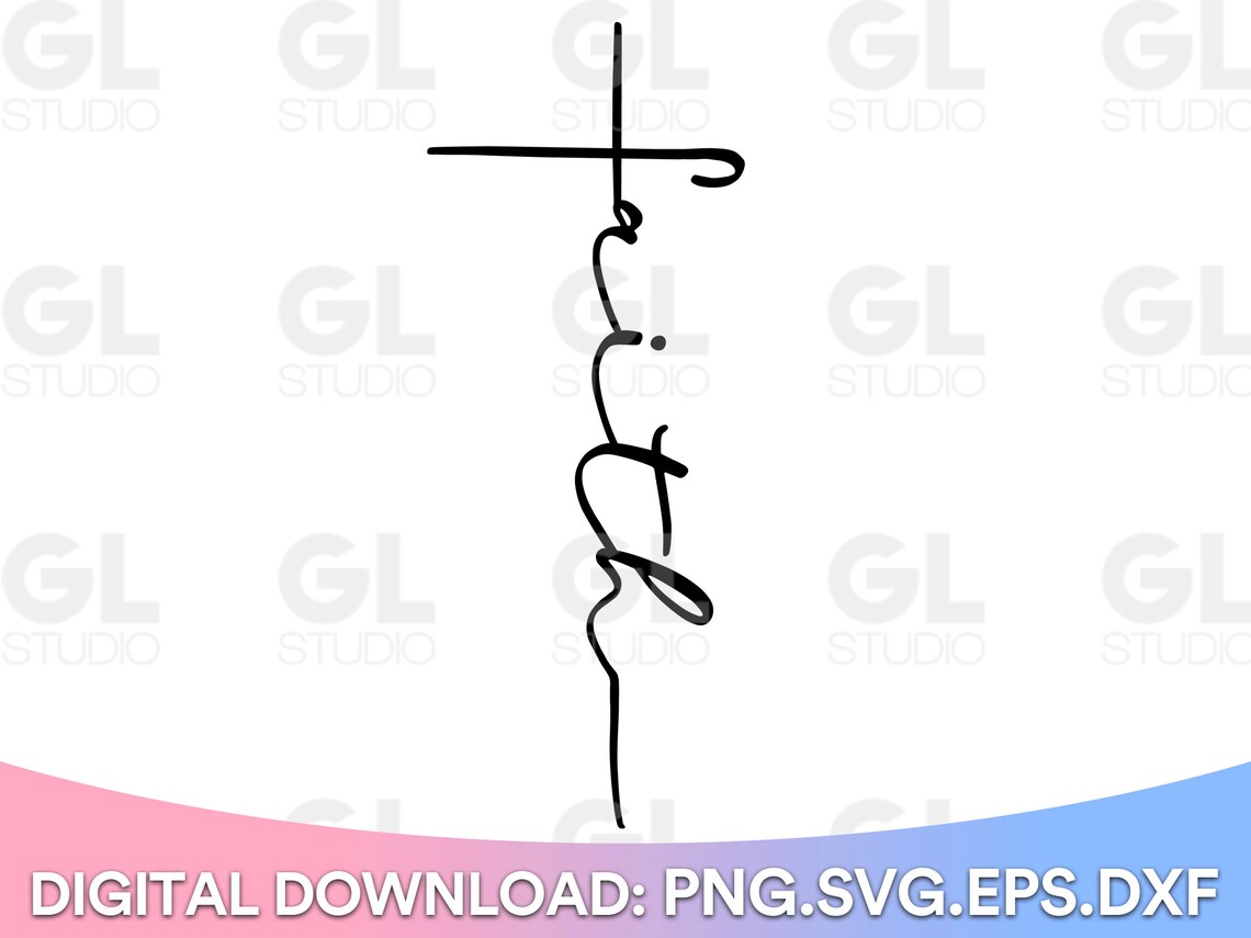 Faith Cross Svg Faith Over Fear SVG Faith Svg Dxf Png - Etsy