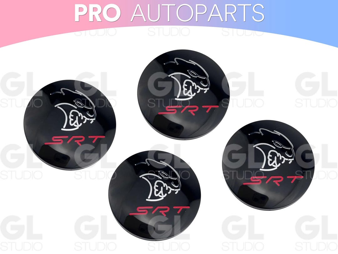 4PCS Hellcat SRT Wheel Center Caps for 2011-2022 Charger Rim Hub Covers ...