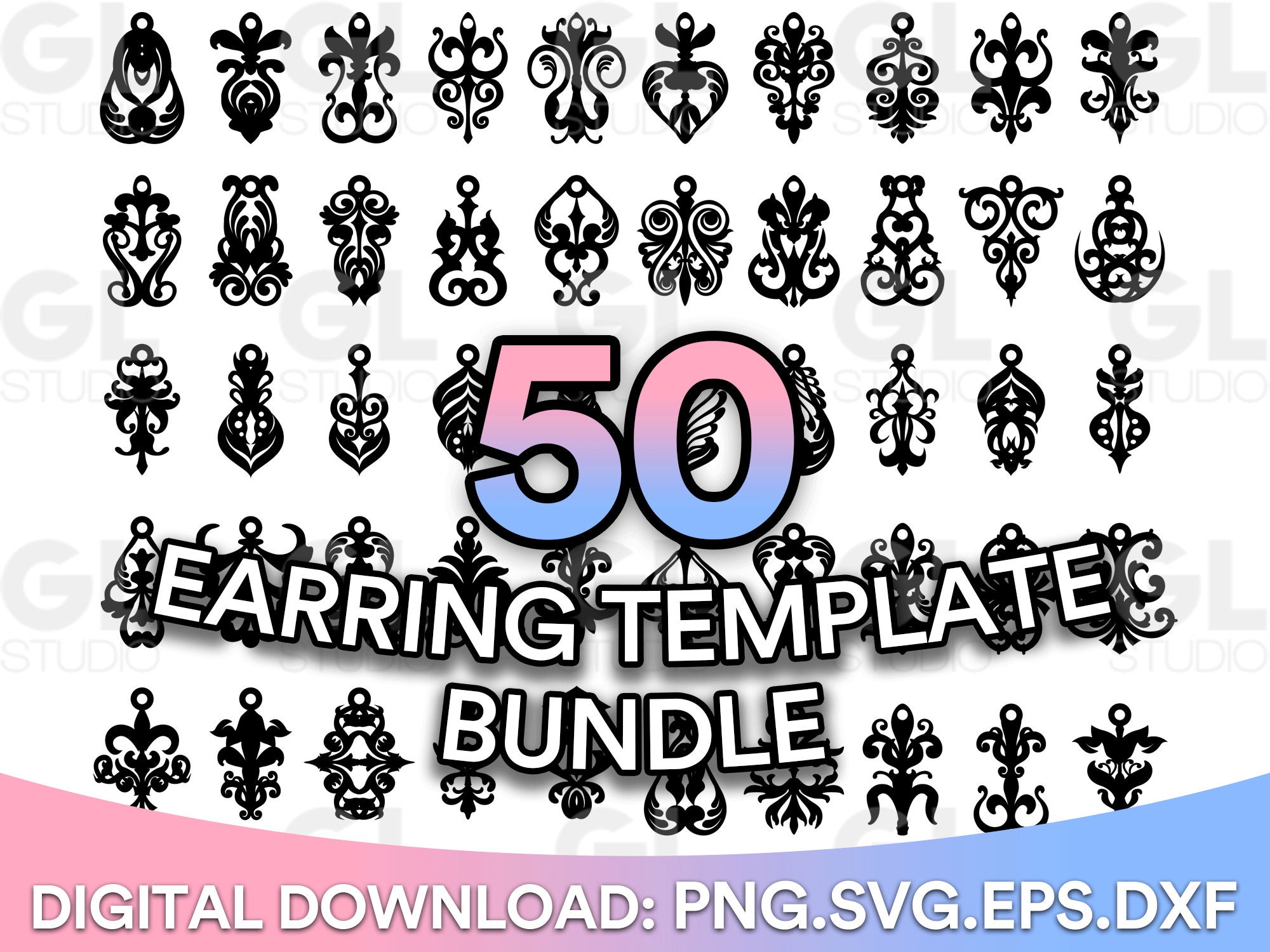 Earrings SVG Bundle Earring SVG SVG Leather Earring Template - Etsy