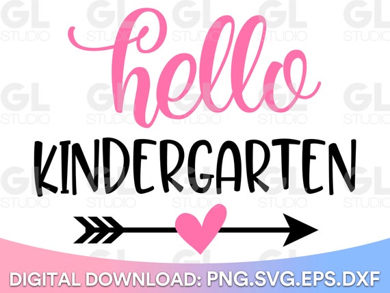 Hello Kindergarten Svg Happy First Day of School SVG Back to - Etsy