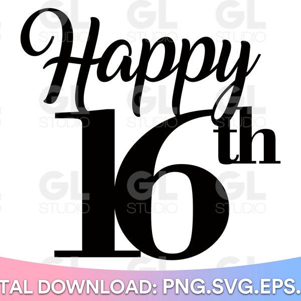 Hello 16 Svg - Etsy