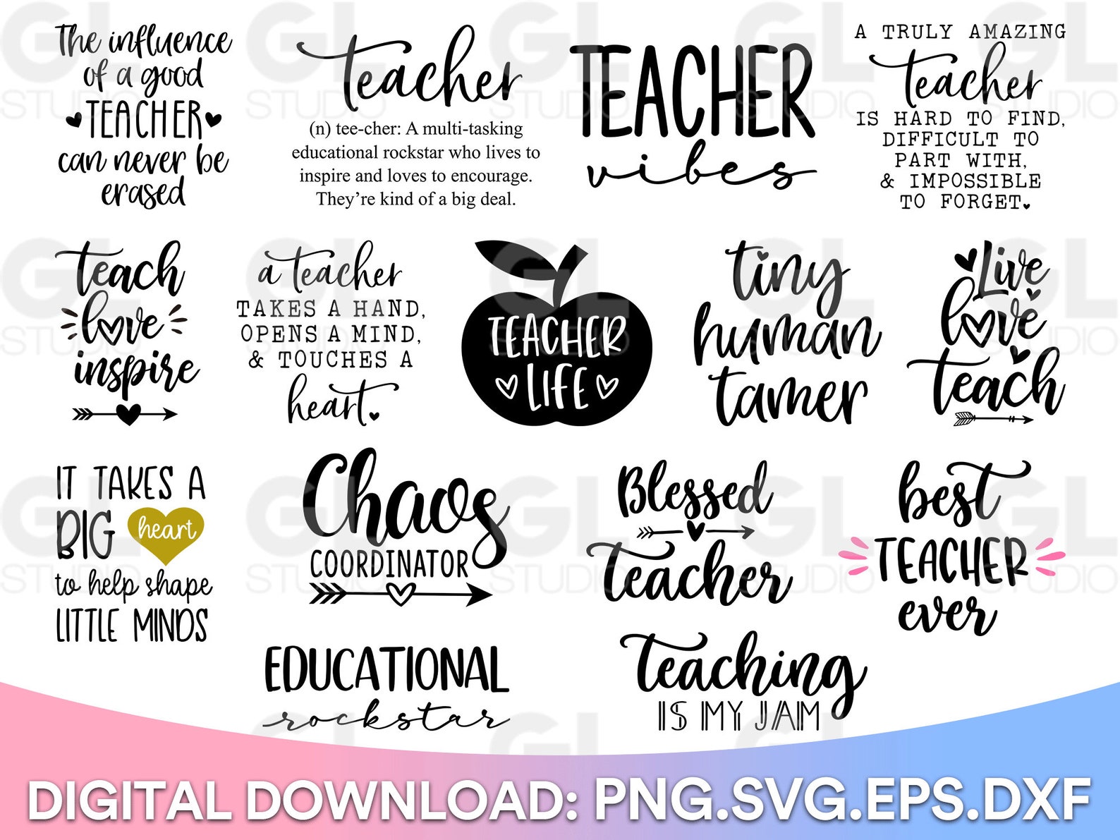 Teacher Bundle Teacher SVG Bundle Teacher SVG Teacher Life - Etsy