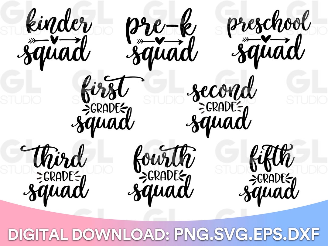 School Bundle, Back to School SVG Bundle, First Day of School SVG ...