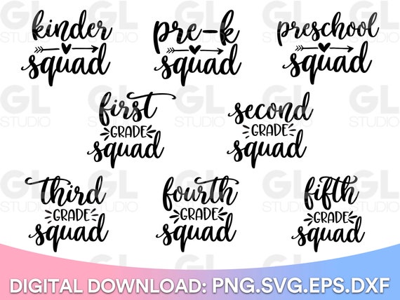 School Bundle Back to School SVG Bundle First Day of School - Etsy