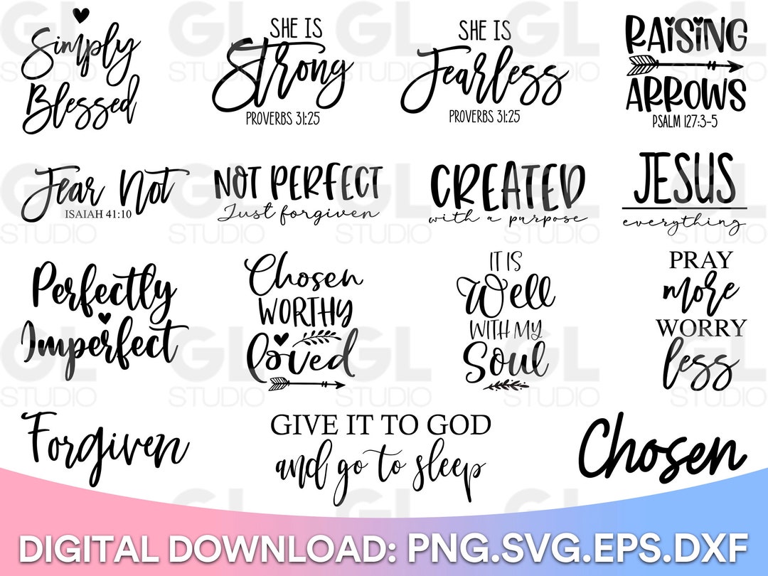 Christian Bundle, Bible Verse Bundle, Bible Verse Svg, Dxf,png ...