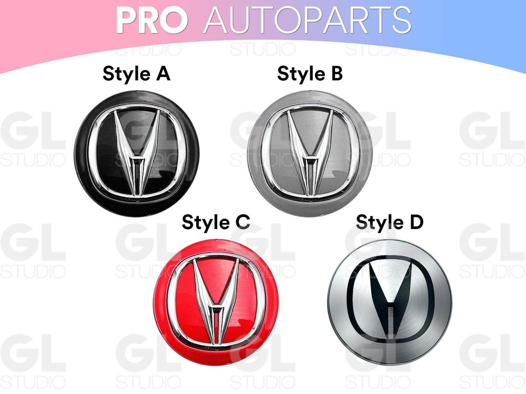 4 Pcs 69mm Acura Center Caps, Acura Wheel Center Caps, Hub Center Cover ...