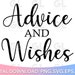 Advice and Wishes Svg, Wedding Sign Svg, Cards and Wishes Svg, Wedding ...