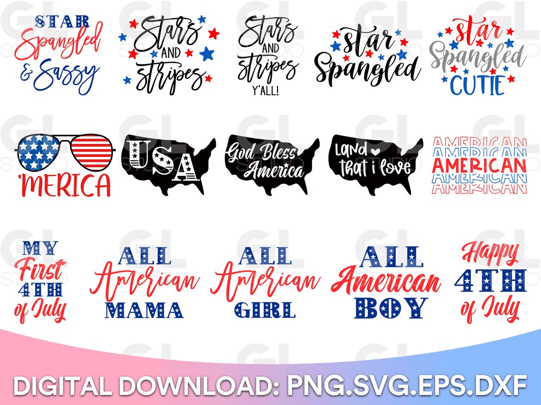 4th of July SVG Bundle, 4th of July Bundle, 4th of July SVG, Patriotic ...