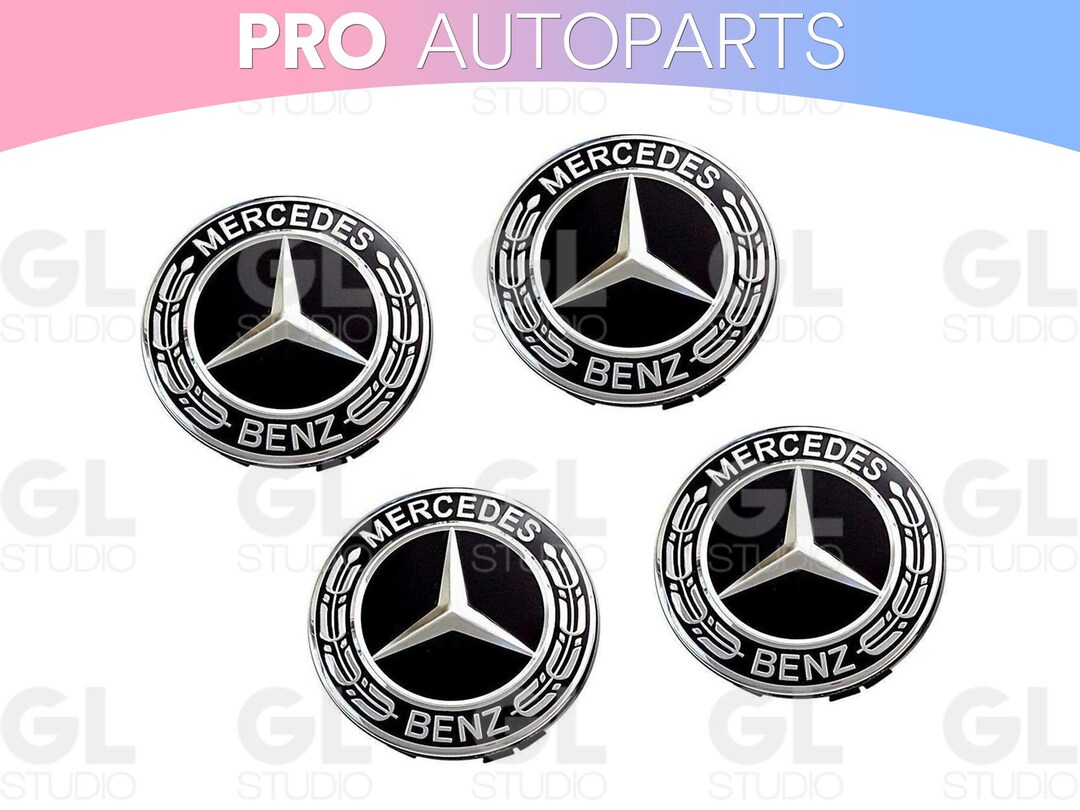 4 Pcs Mercedes Wheel Caps, Benz Wheel Center Hub Caps, Mercedes Rim ...