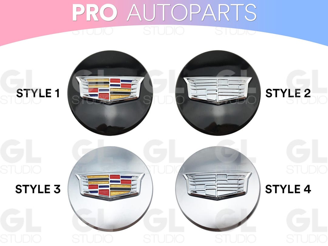 Cadillac Center Caps, Cadillac 68mm Wheel Center Hub Caps Cover for ...