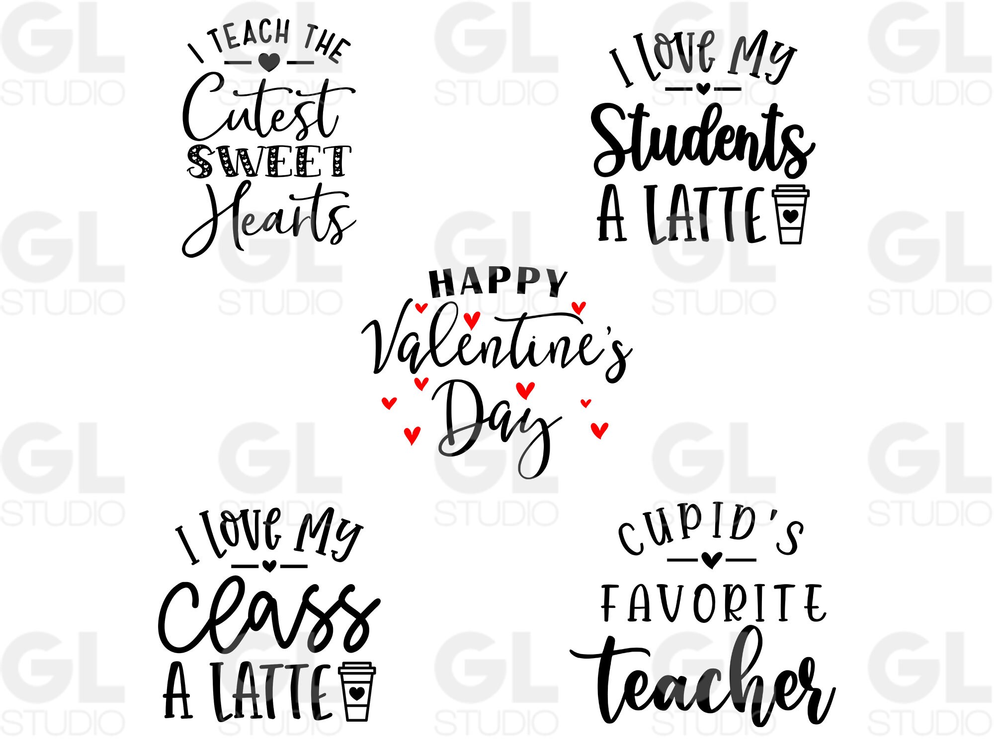Teacher Valentine SVG Bundle, Valentine SVG Bundle, Teacher Bundle ...