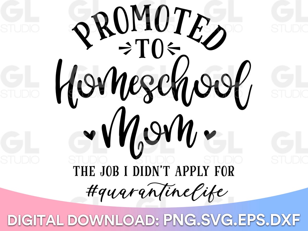Promoted to Homeschool Mom Svg, Quarantine Life SVG, Quarantine Svg ...