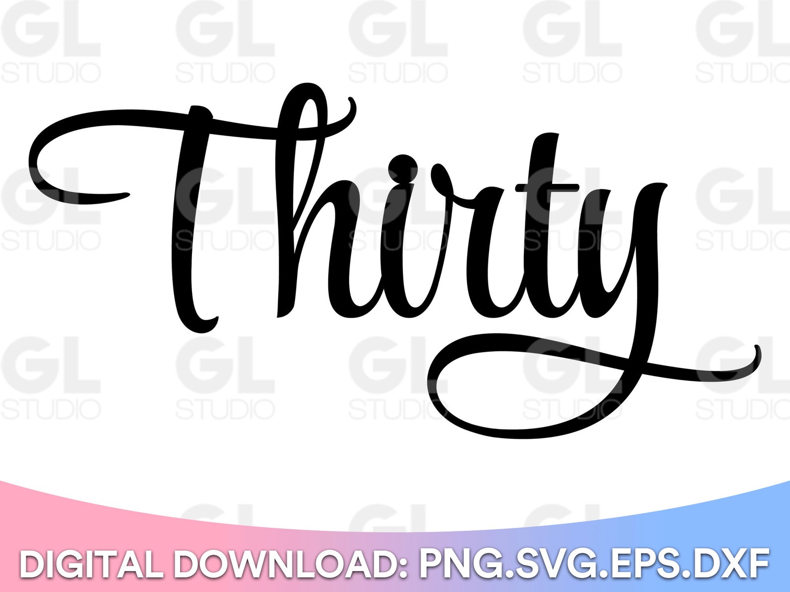 Thirty Cake Topper Svg Cake Topper Svg Birthday Cake Topper - Etsy