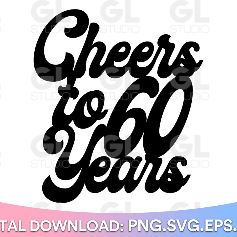 60 Years Svg - Etsy