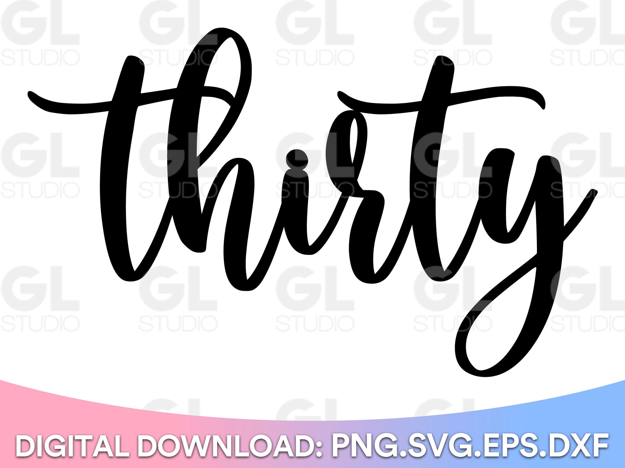 Thirty Cake Topper Svg, Cake Topper Svg, Birthday Cake Topper SVG ...