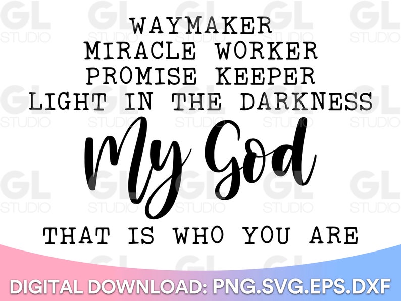 Waymaker Svg Miracle Worker Svg Christian Svg Easter Svg | Etsy