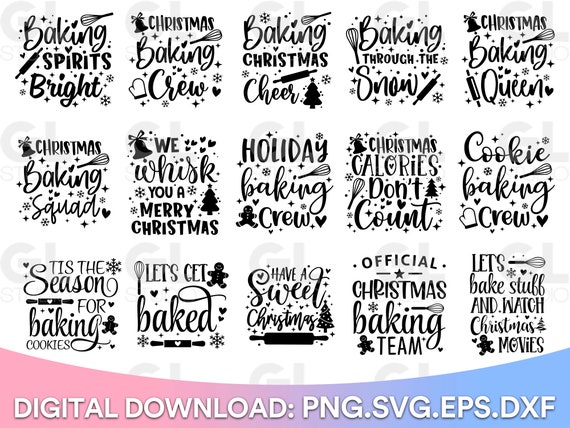 Christmas Pot Holder SVG Bundle Christmas Baking Bundle - Etsy