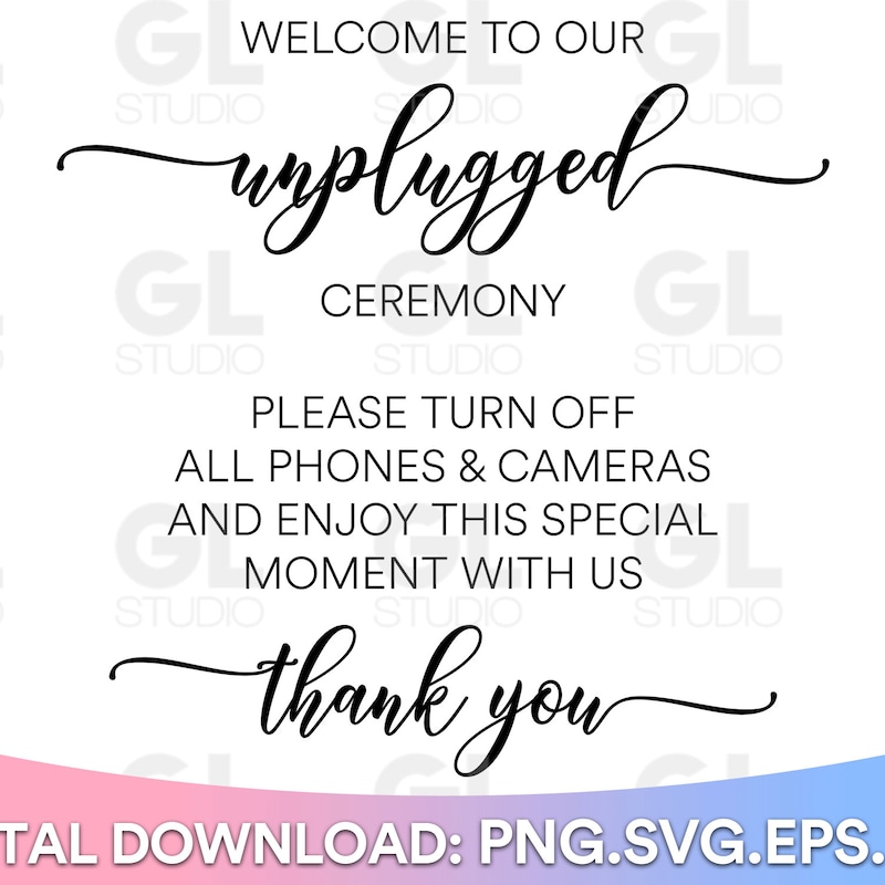 Unplugged Sign Svg - Etsy
