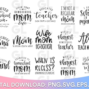 Homeschool Bundle, Homeschool SVG Bundle, Quarantine Svg, Quarantine ...