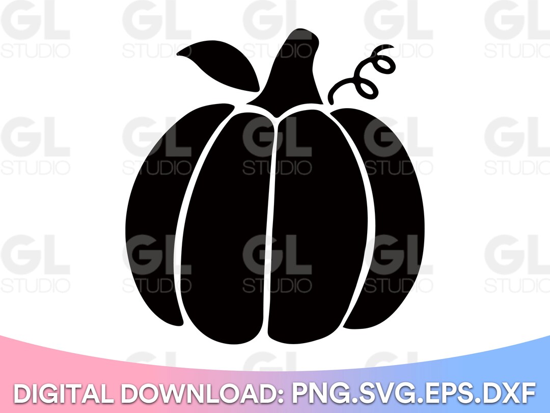 Pumpkin Svg, Fall Pumpkin Svg, Pumpkin With Stem Svg, Halloween Svg ...
