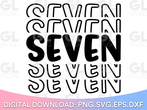 Seventh Birthday SVG Seven Birthday Svg 7th Birthday Svg - Etsy