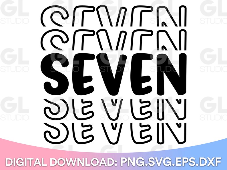 Seventh Birthday SVG Seven Birthday Svg 7th Birthday Svg - Etsy