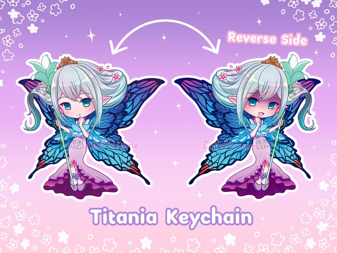 Final Fantasy XIV Titania 2.5 Inch Acrylic Keychain Charm I Double ...