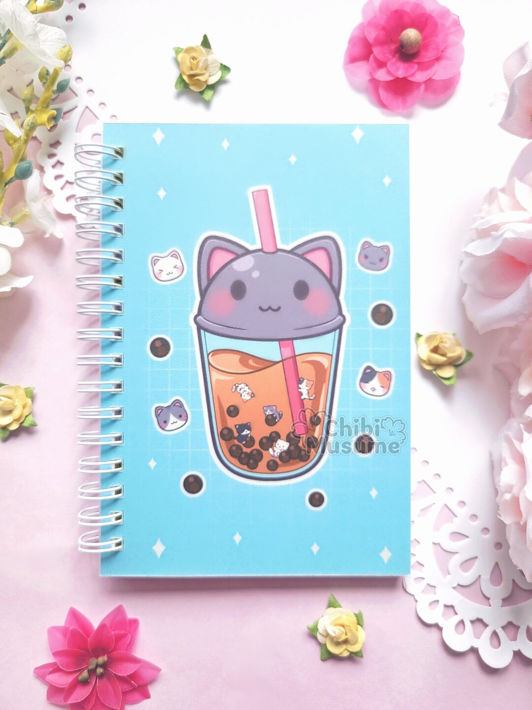 Bubble Tea Cat Boba Sticker Book I 50 Pages I Double-sided (100 Usable ...