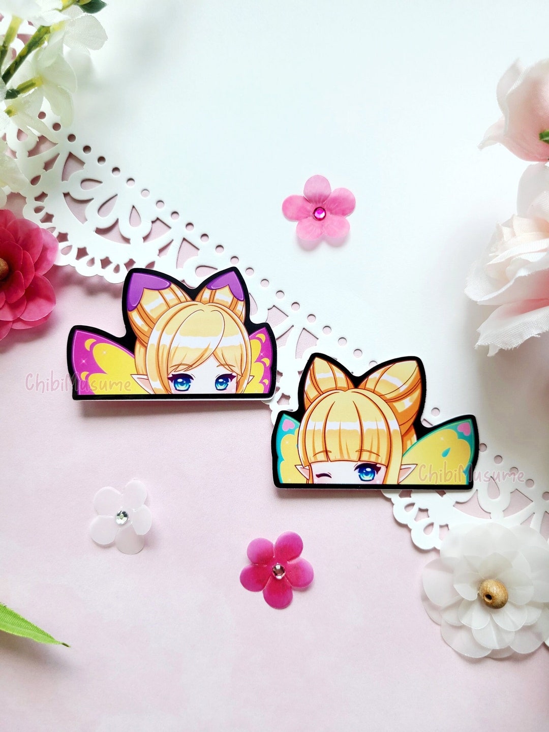 Final Fantasy XIV Selene & Eos Tiny Peeker Vinyl Waterproof - Etsy