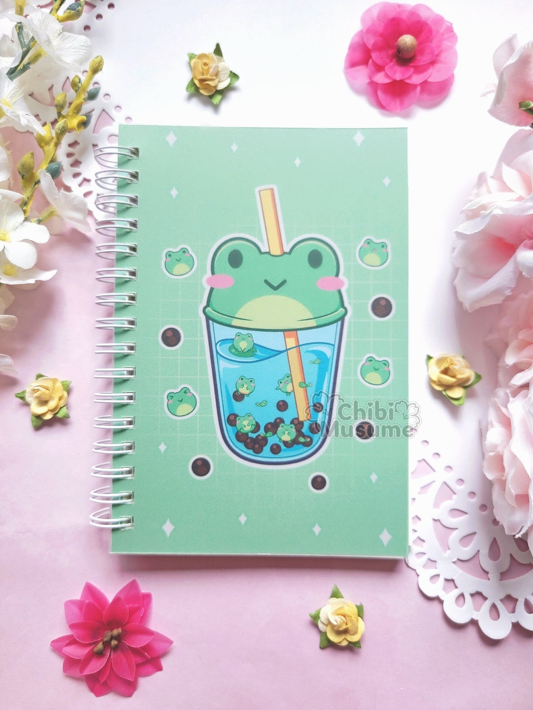 Bubble Tea Frog Boba Sticker Book I 50 Pages I Double-sided (100 Usable ...