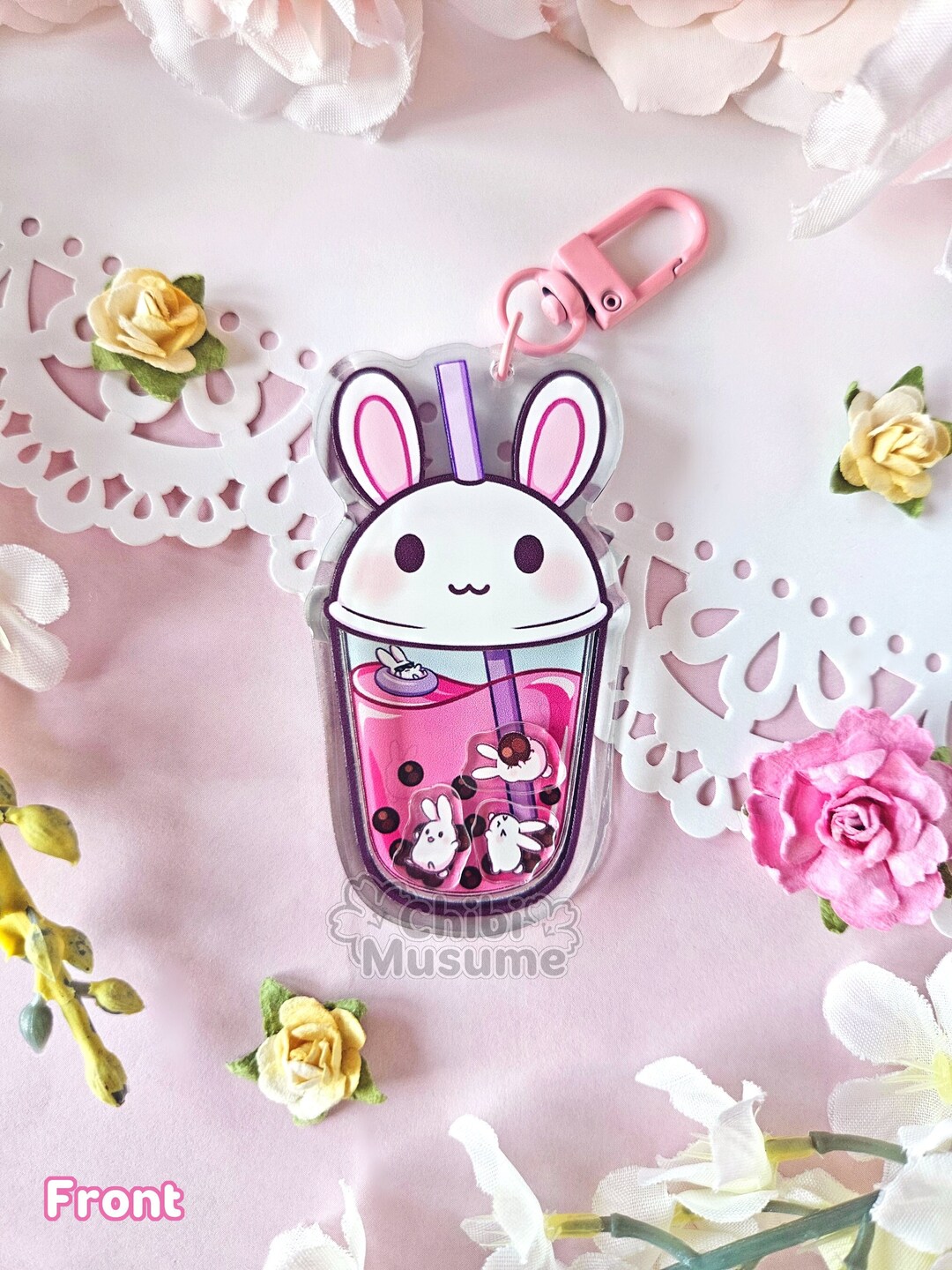 Cute Kawaii Bubble Tea Boba Bunny Shaker Charms I Cute Bunnies I Single ...