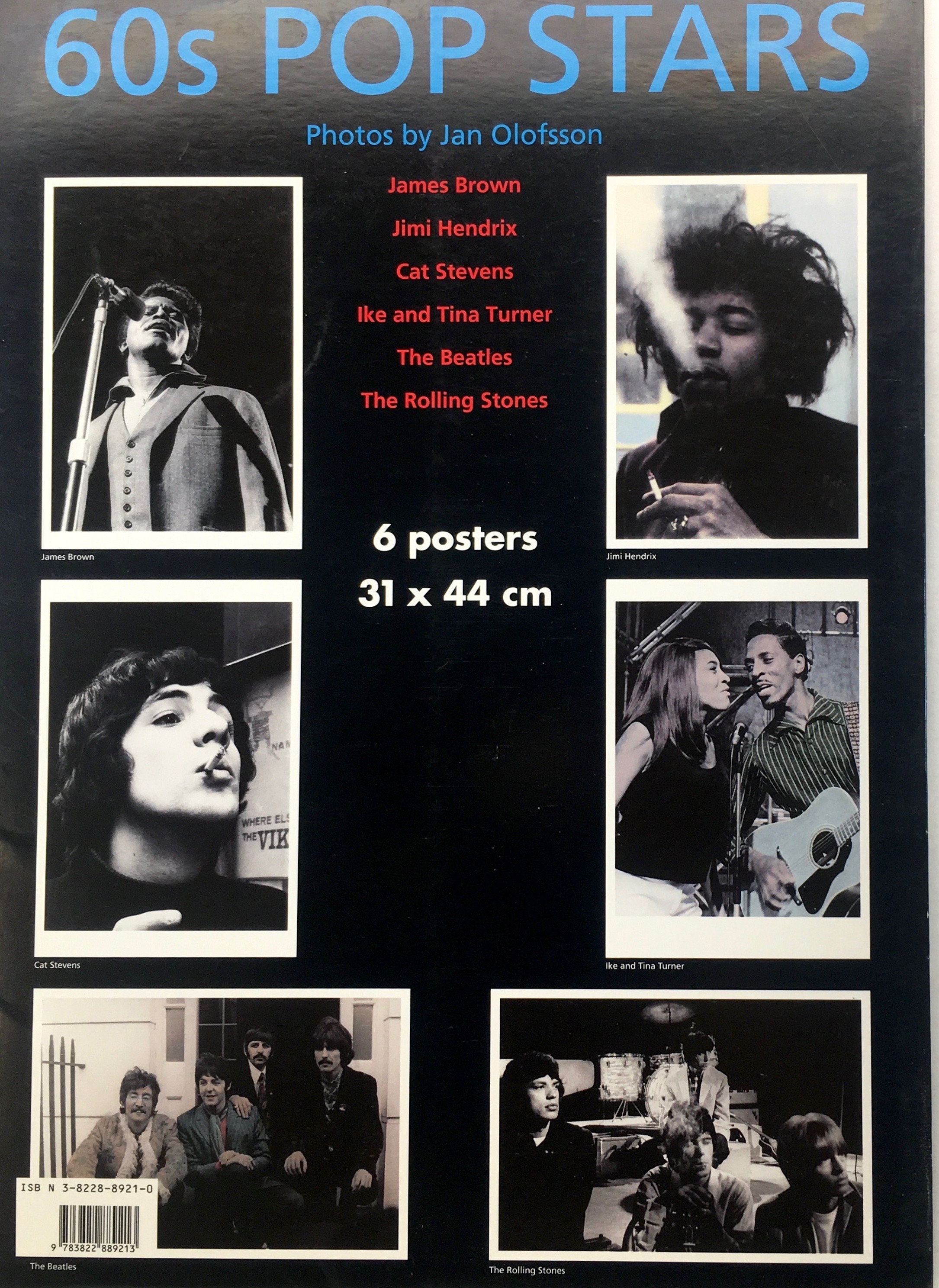 Poster Book 60's Pop Stars the Beatlesjames Brown Jimi - Etsy