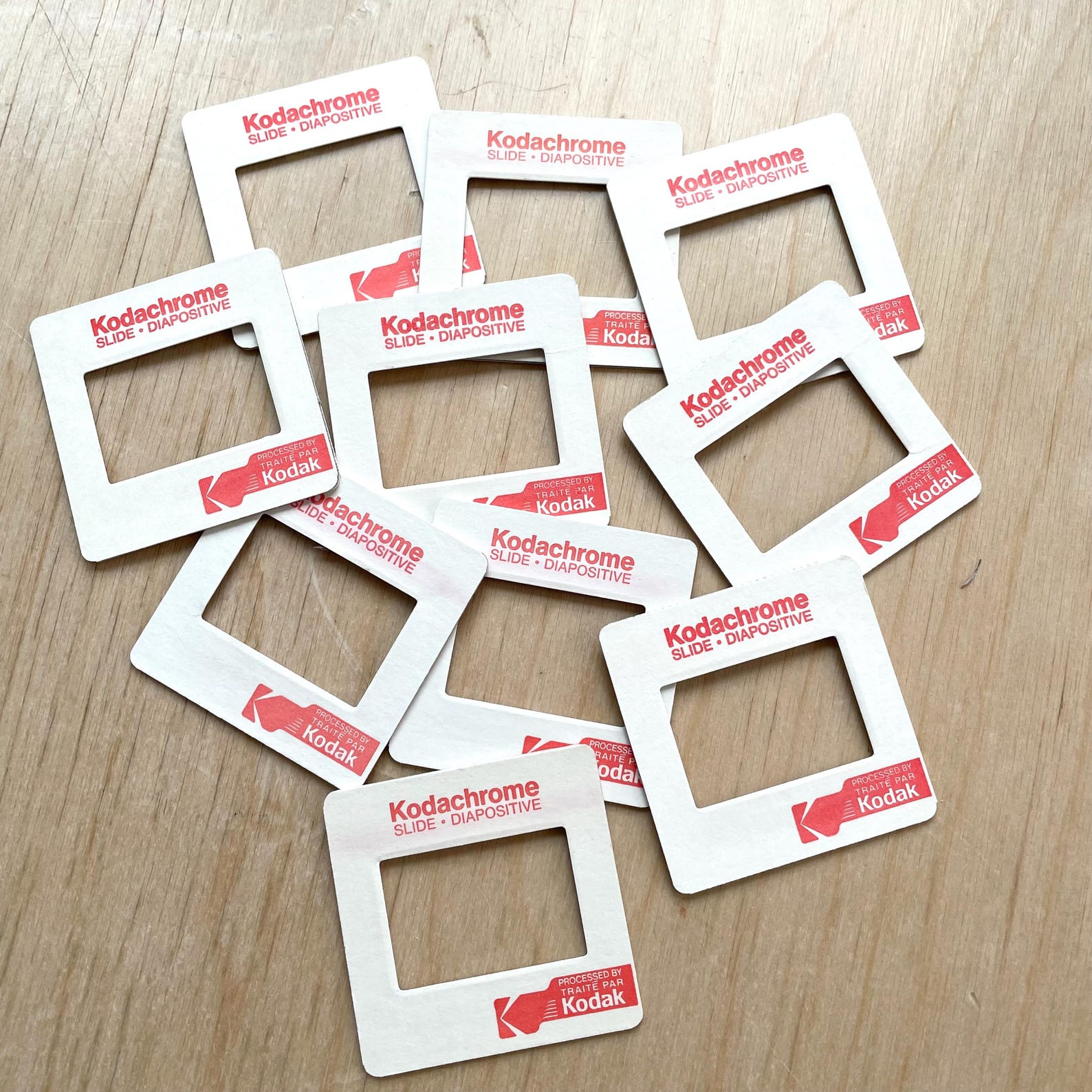 10 Slides Frame Kodachrome Transparency Scrapbooking Ephemera Vintage ...
