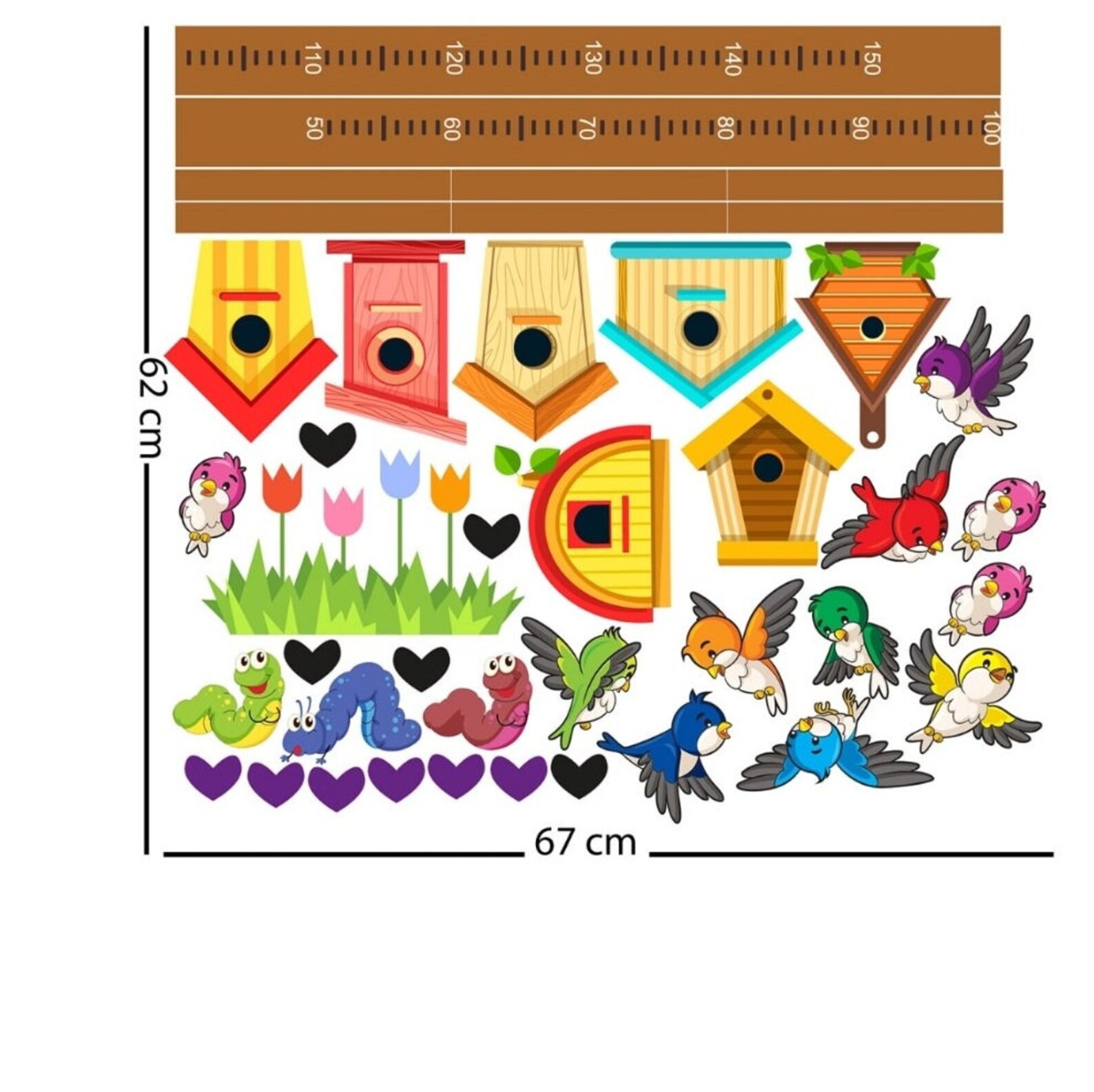 Christmas Gift ,height Measurement Sticker for Kids, Kids Room Stickers ...