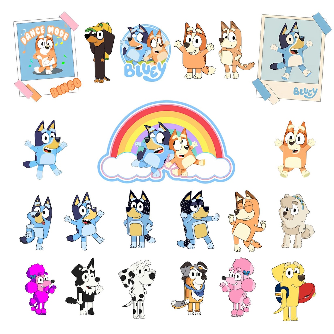 Bluey Png Files Set Bundle Only Bluey Png Bluey Family Bundle Bluey and ...