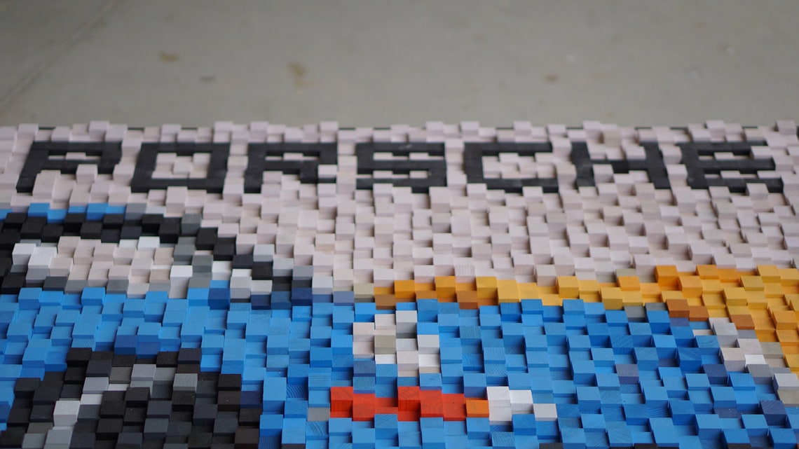 Porsche Wall Art Wood Pixel Art Porsche Poster Apartment - Etsy Canada