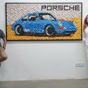 Porsche Wall Art Wood Pixel Art Porsche Poster Apartment | Etsy Canada
