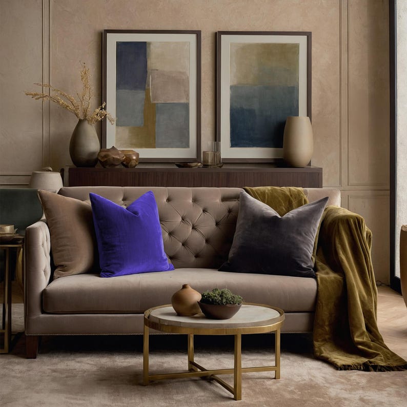 Matte Velvet Cushion Covers: 70 Color Options, Set of 2 - Etsy