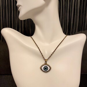 Realistic Eye Necklace- Eye Jewelry- Halloween Jewelry- Handmade ...