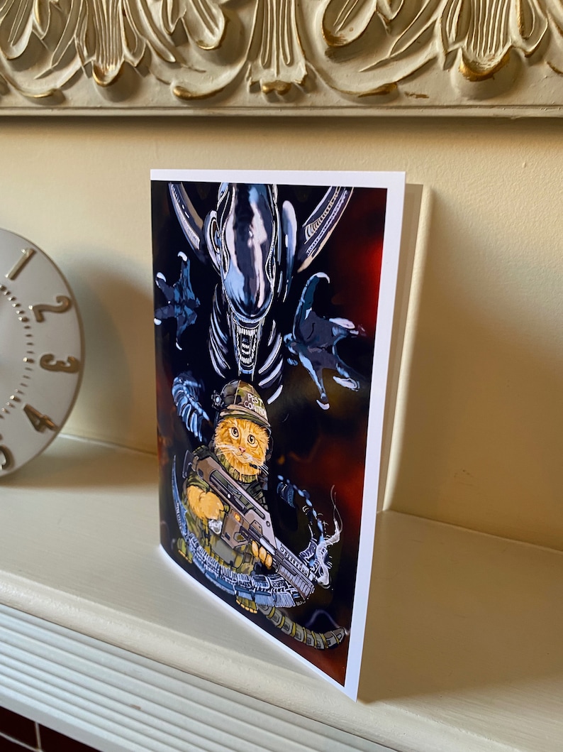 Alien & Jonesy Greeting Card or A4 Print - Etsy