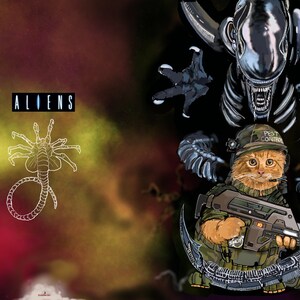 Alien & Jonesy Greeting Card or A4 Print - Etsy