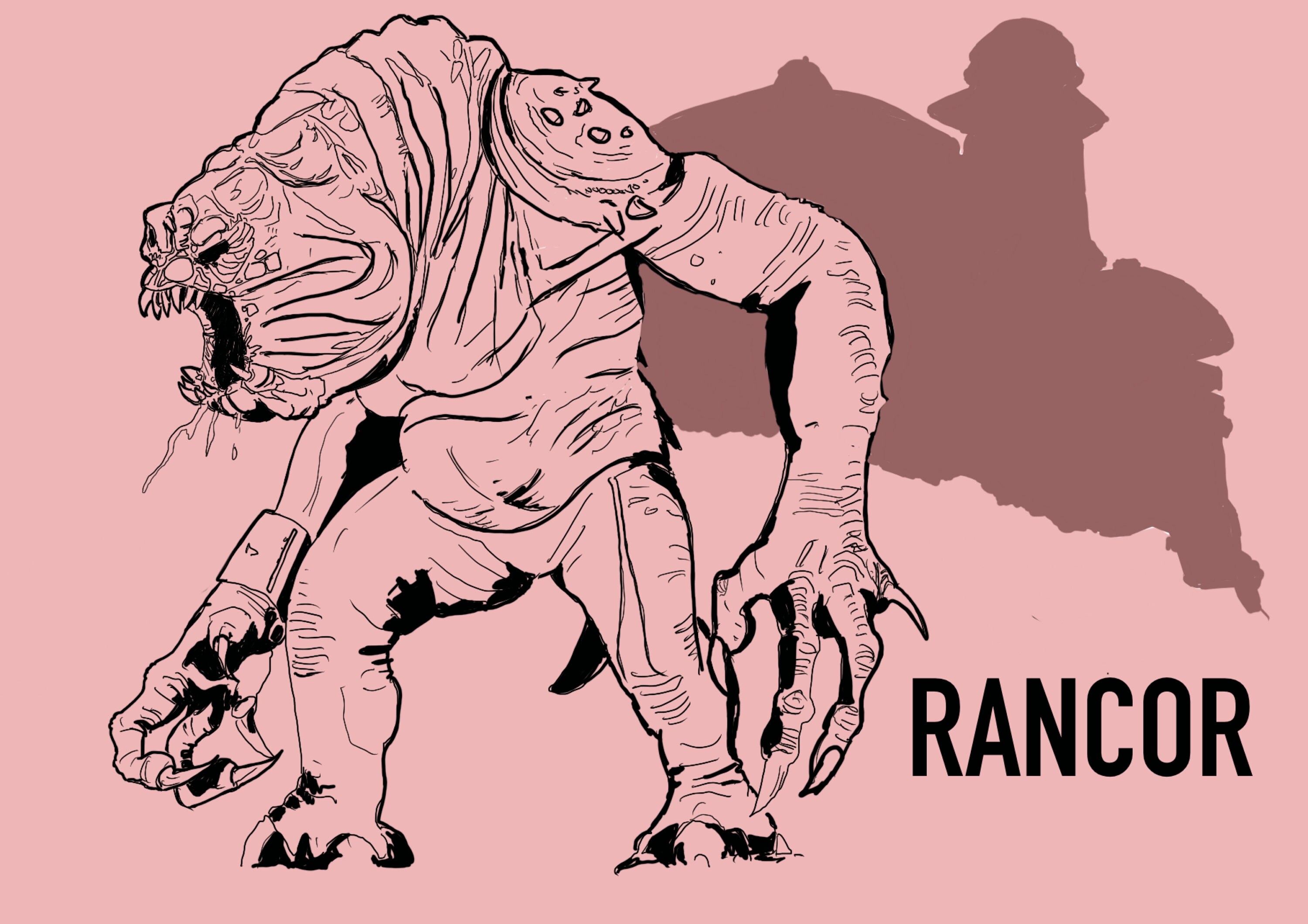 Star Wars Rancor Greeting Card or A4 Print - Etsy