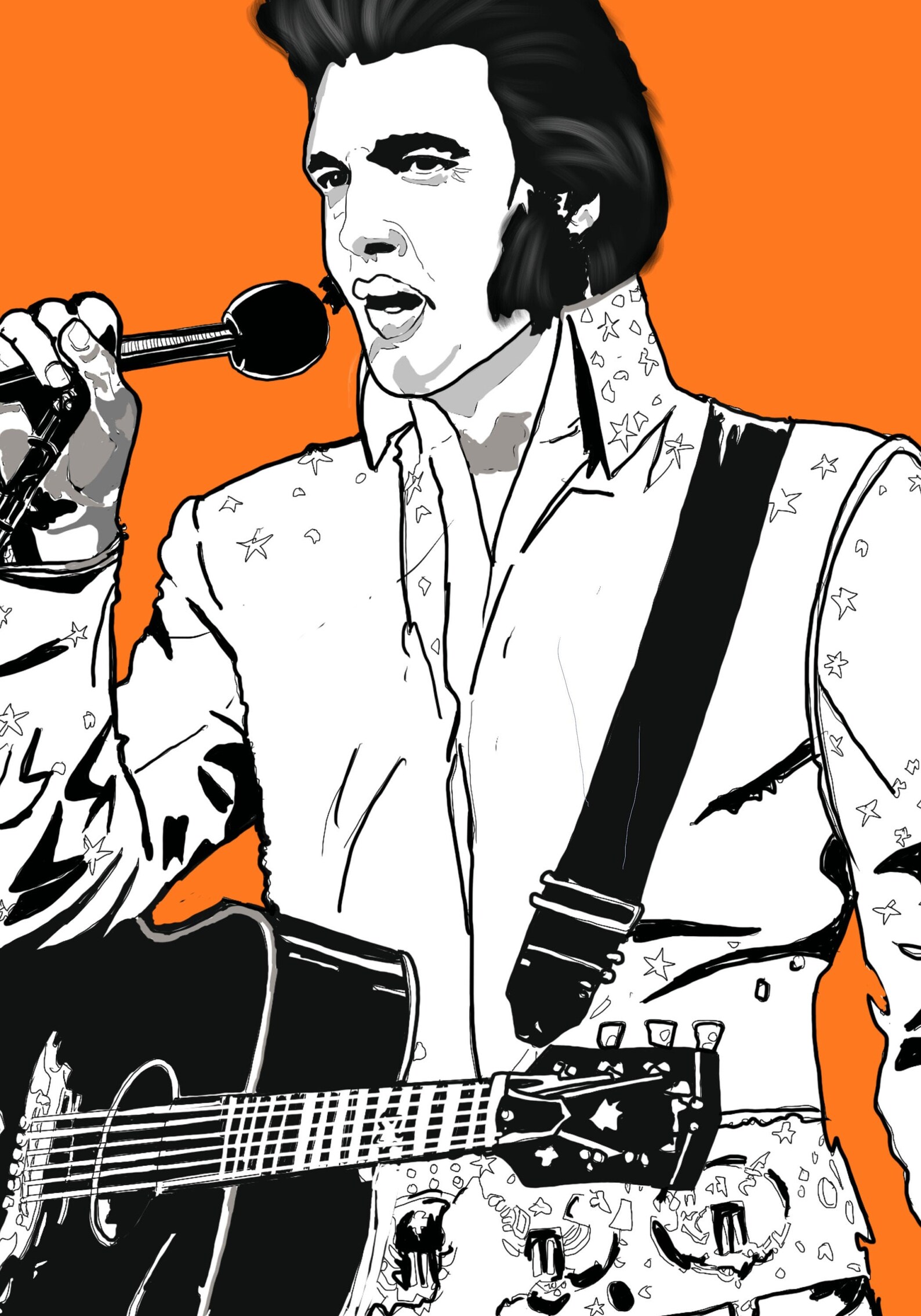 Elvis Greeting Card or A4 Print - Etsy