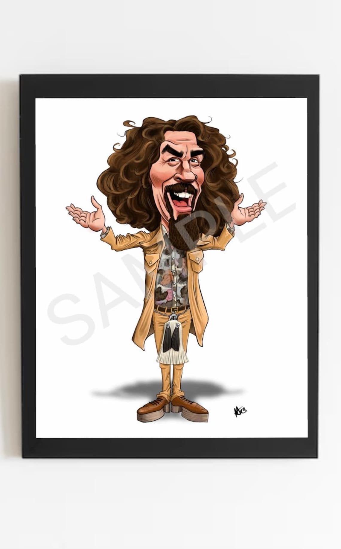 Billy Connolly “through the Years” Cartoon Caricature Collection ...