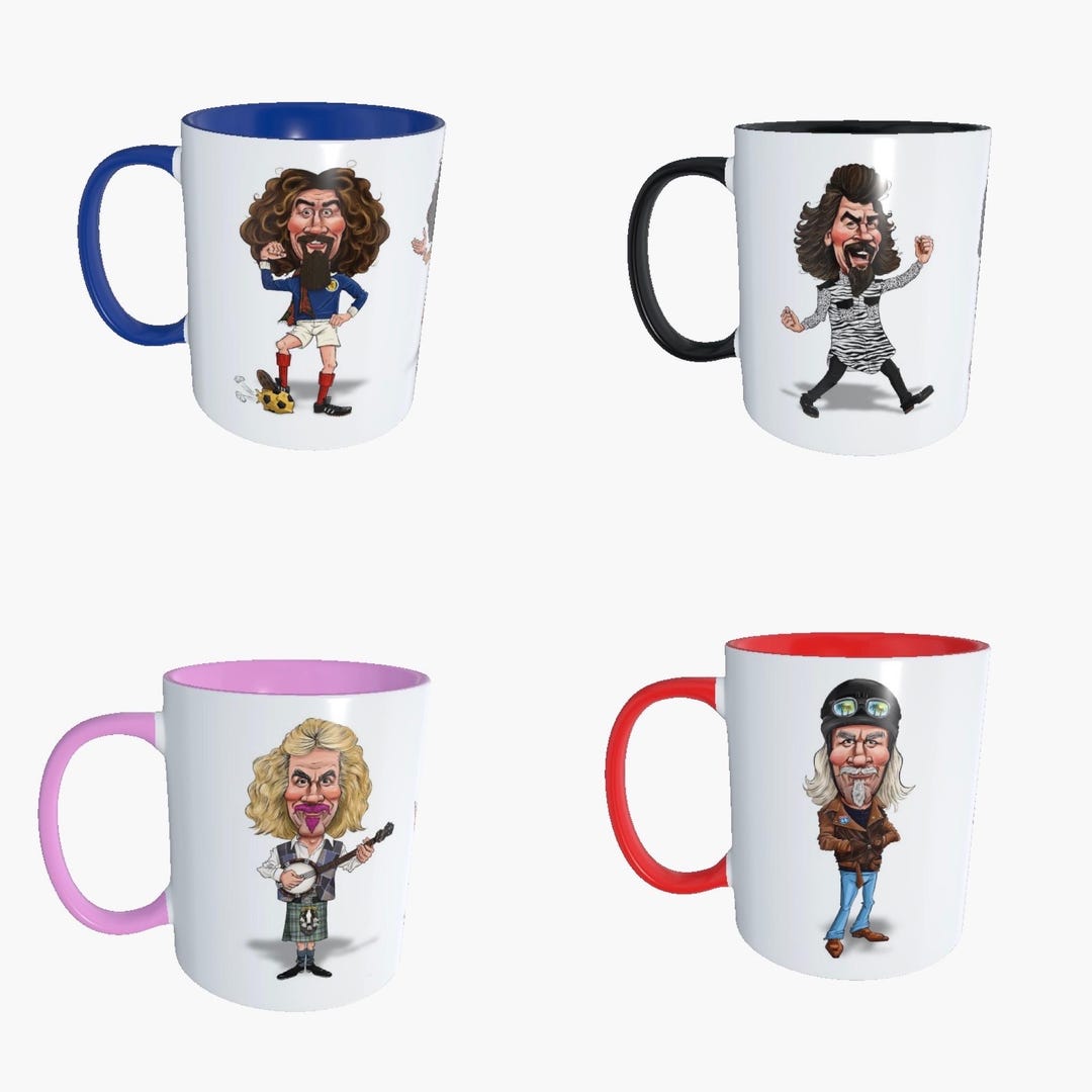 Billy Connolly through the Years Cartoon Caricature Collection Coloured ...