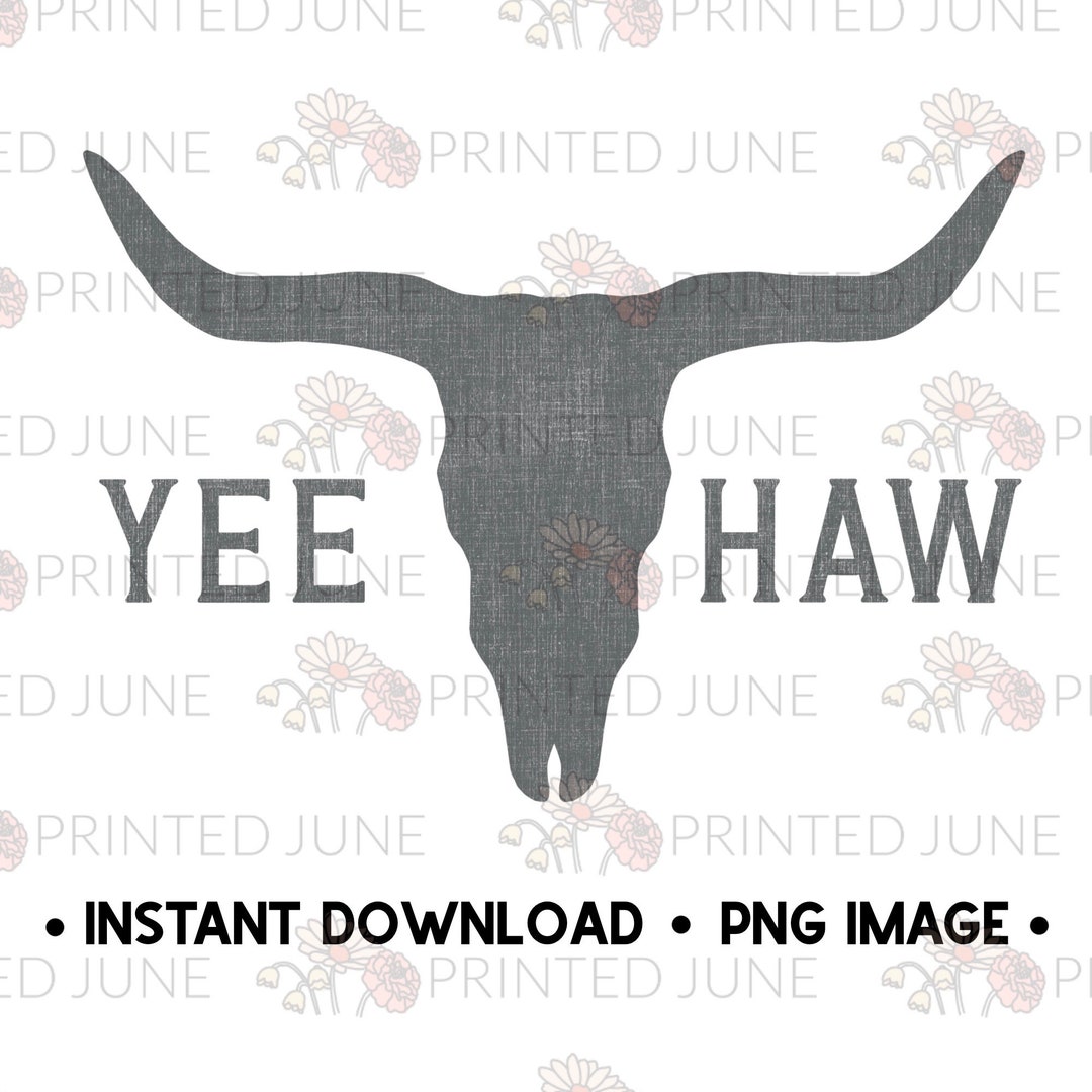 Yeehaw Cow PNG Image, Digital Image, Retro Sublimations, Western ...